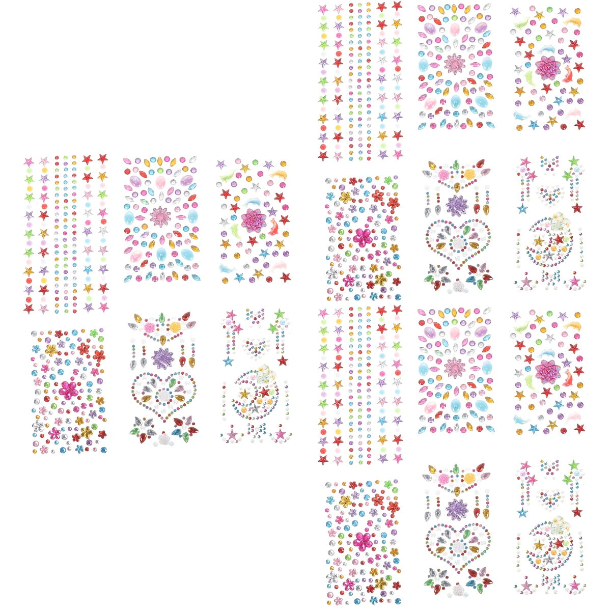 Raindrops Set of 3 Glitter Cute Stickers Craft Kids Diamond Self ...