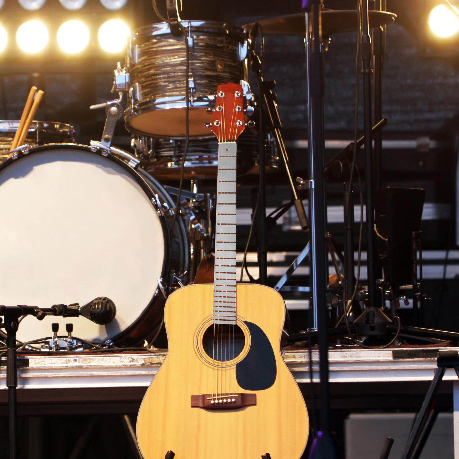 Raindrops Silver Aluminum Fingerboard Cover for Guitar Safe Durable ...