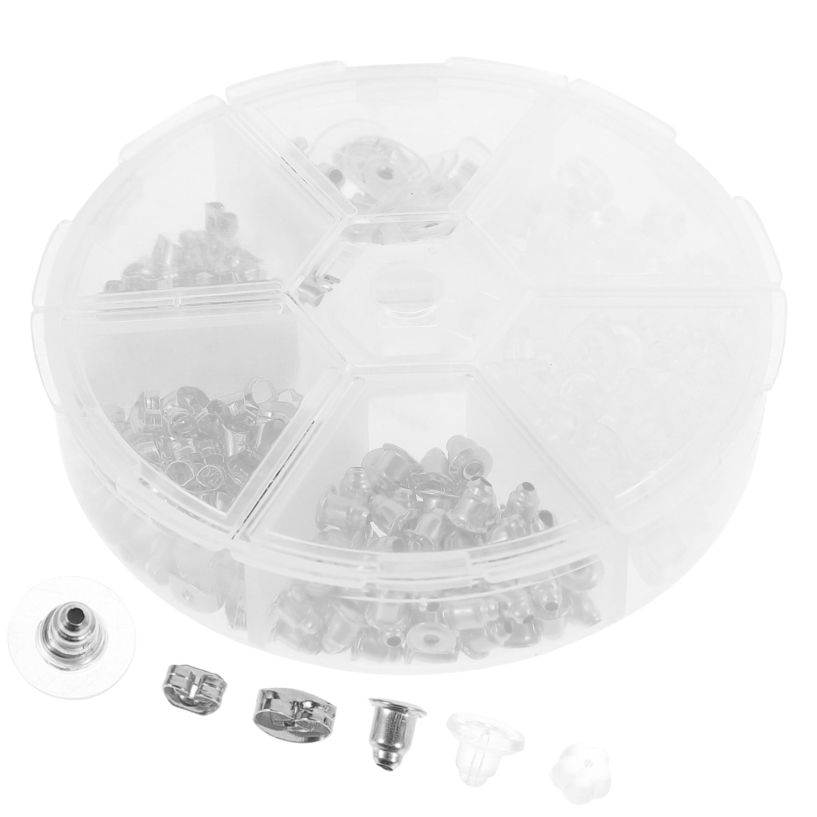 Raindrops Silver Ear Plugs and Set Earring Backs for Jewelry Making ...