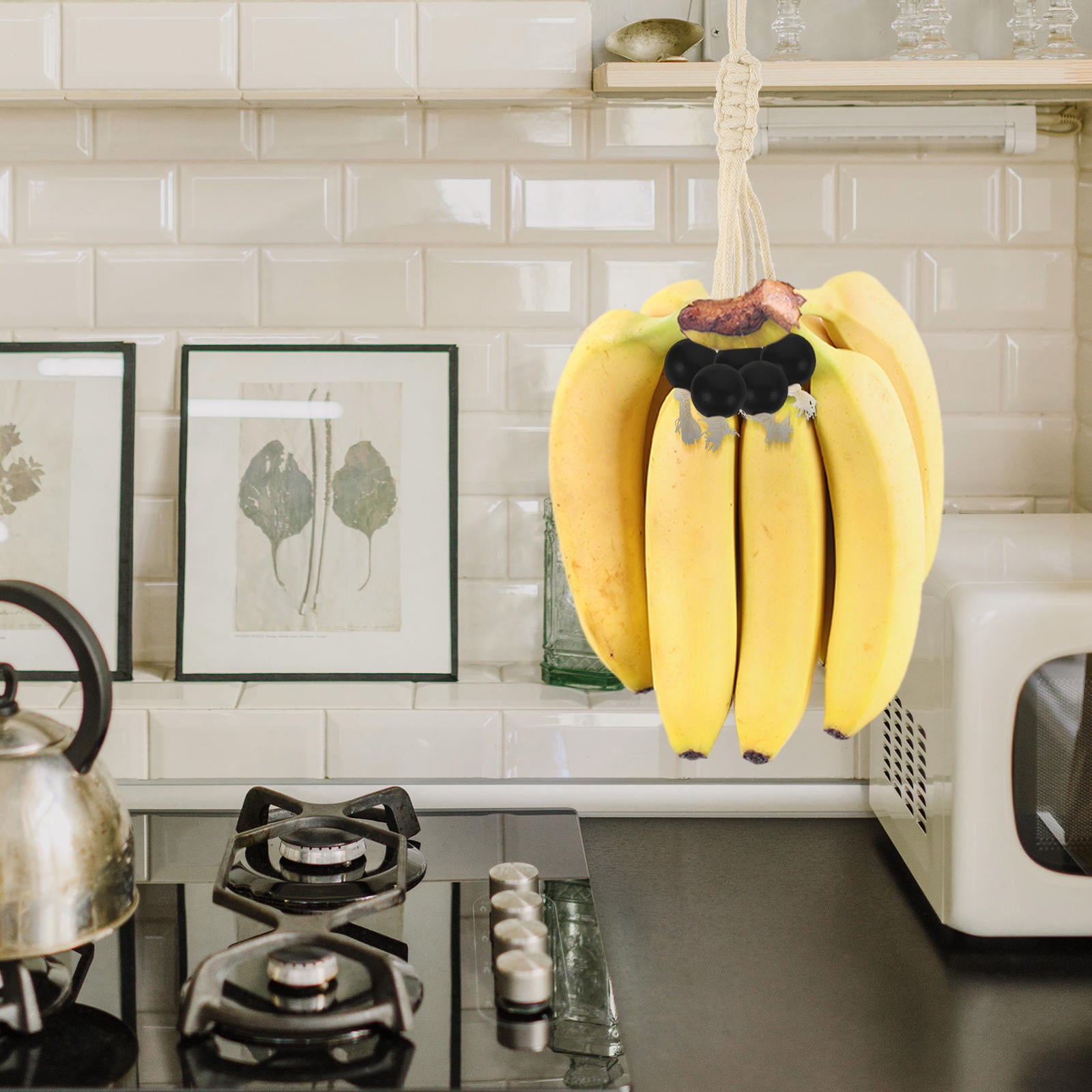 Raindrops Simple Banana Rack Fresh Keeping Cotton Rope Banana Hanger ...