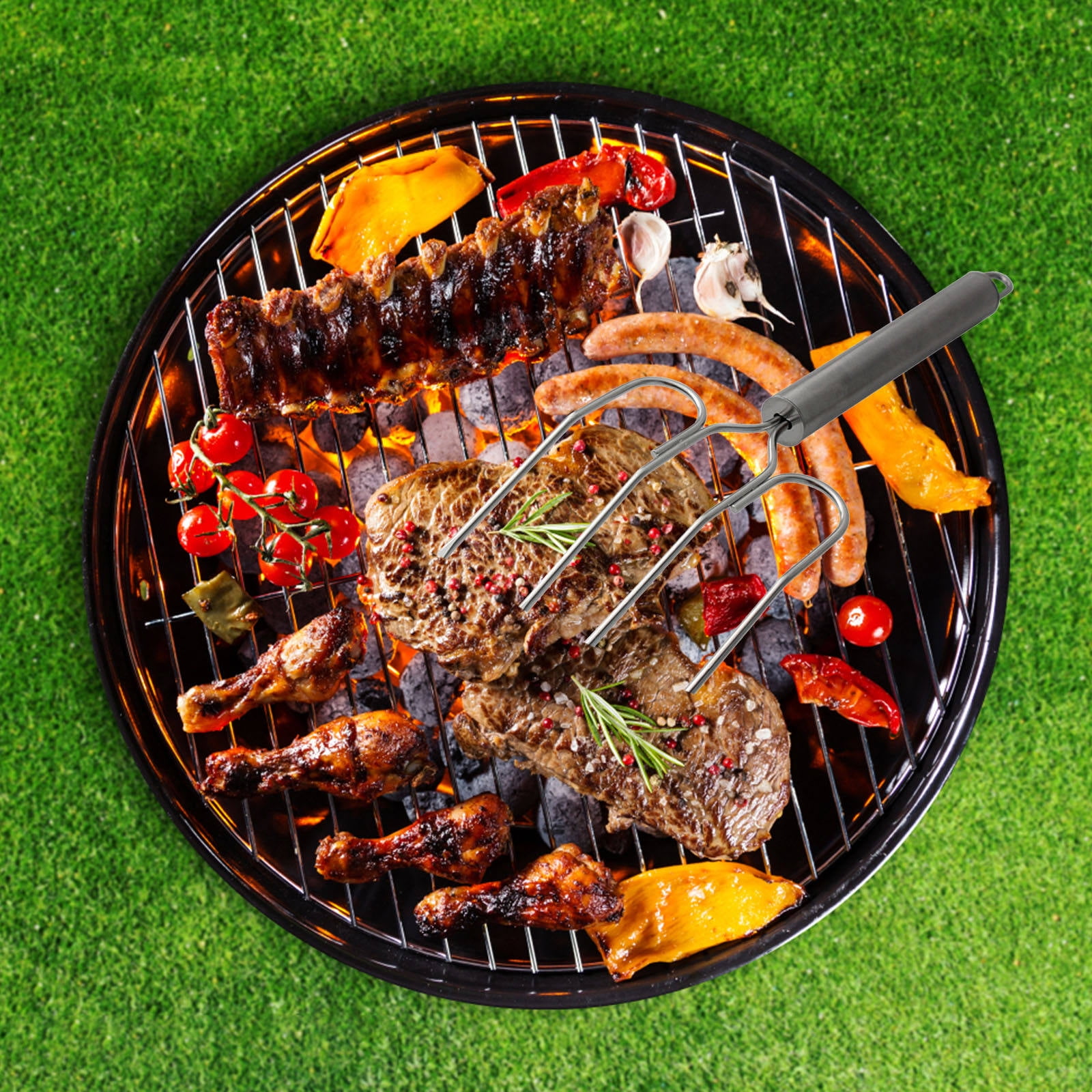 Raindrops Skewer Turkey Fork Garden Barbecue Tool Camping BBQ - Walmart.com