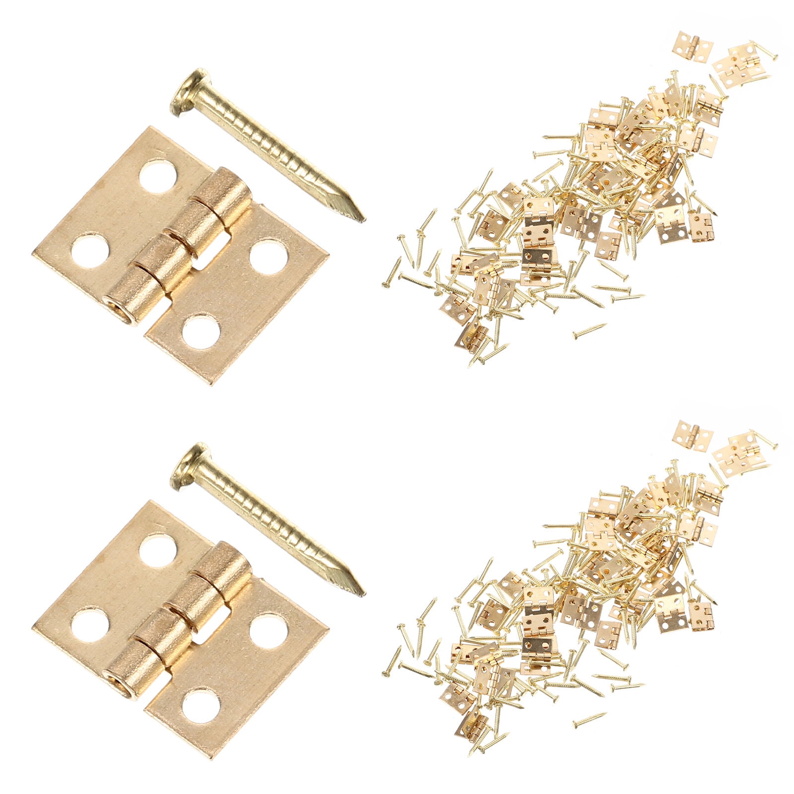 Raindrops Small Brass Hinges for Wooden Boxes Golden Color Smooth Edges ...