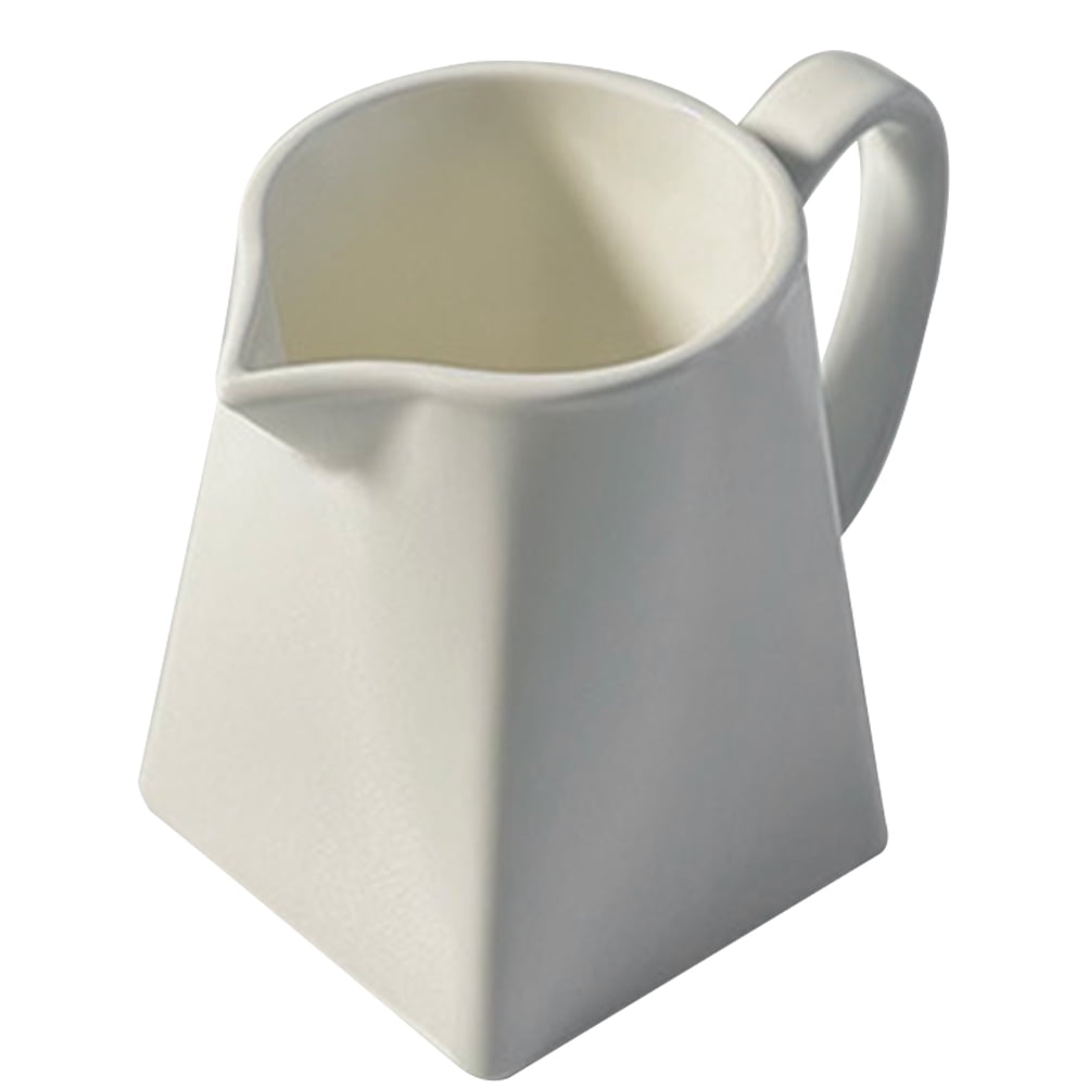 Raindrops Mini Ceramic Creamer with Handle 230ml Small Porcelain Milk Pitcher for Coffee Tea ...