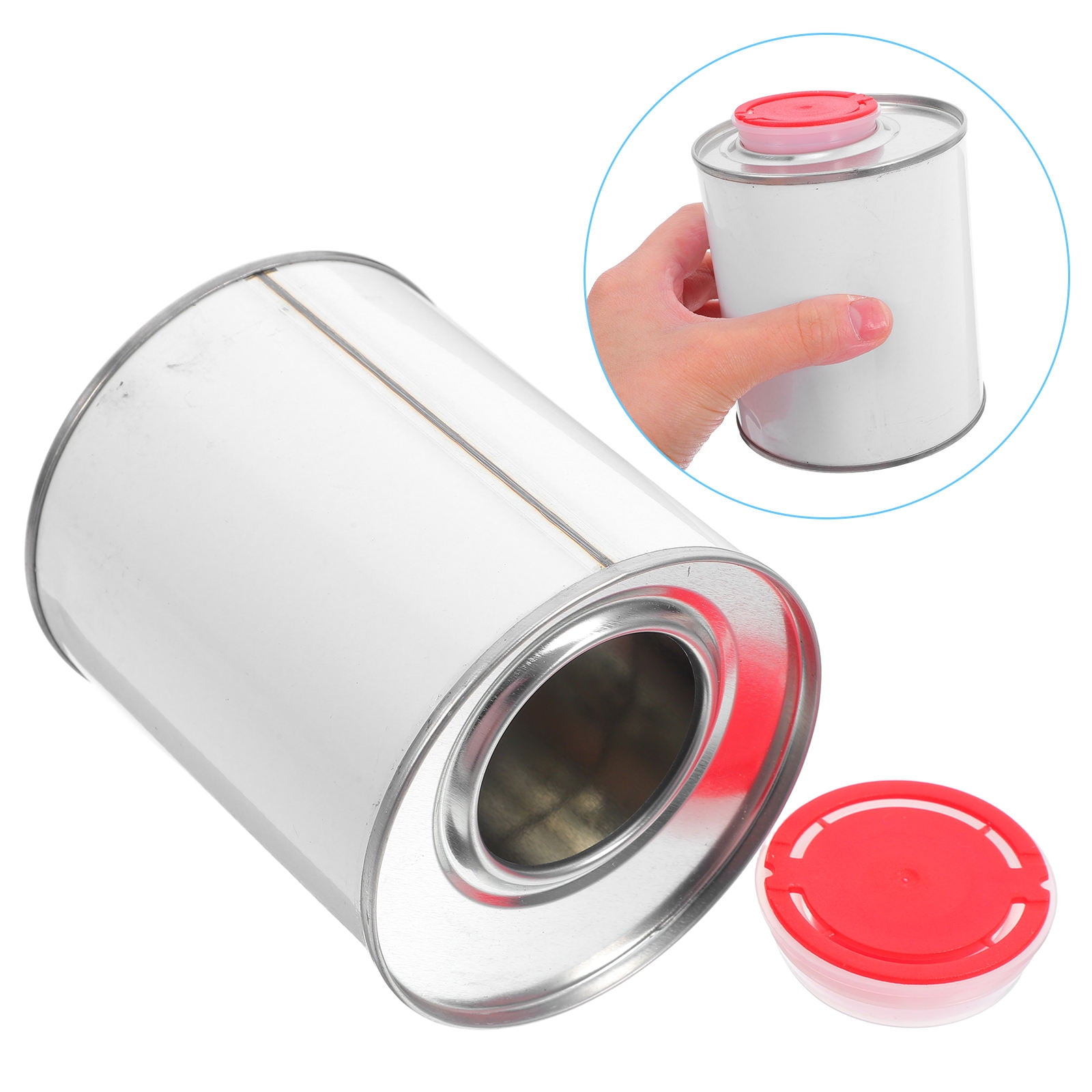 Raindrops Small Metal Bucket With Lid Versatile Paint Storage Container ...