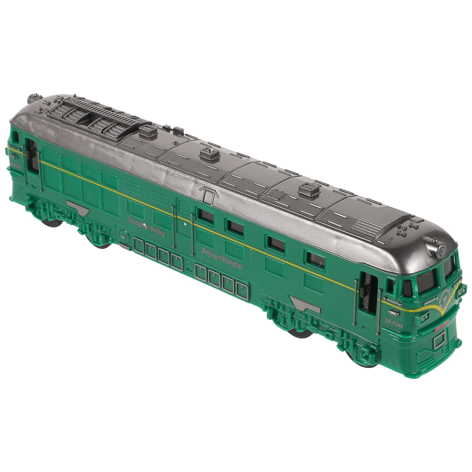 Raindrops Small Toys Educational Retro Green Leather Train Model ...