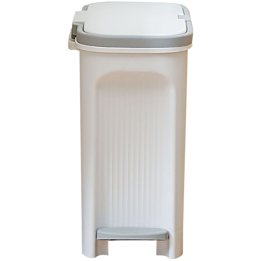Raindrops Small Trash Can with Lid for Bathroom and Kitchen Grey ...