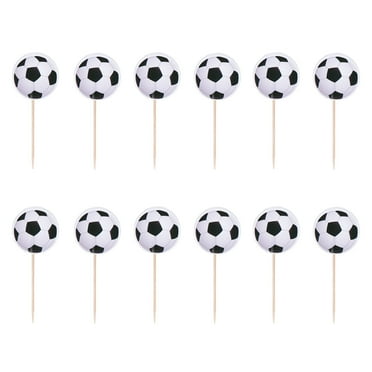 Soccer Cake Topper, 28 PCS Qoadwem Soccer Ball Player Cake Topper for ...