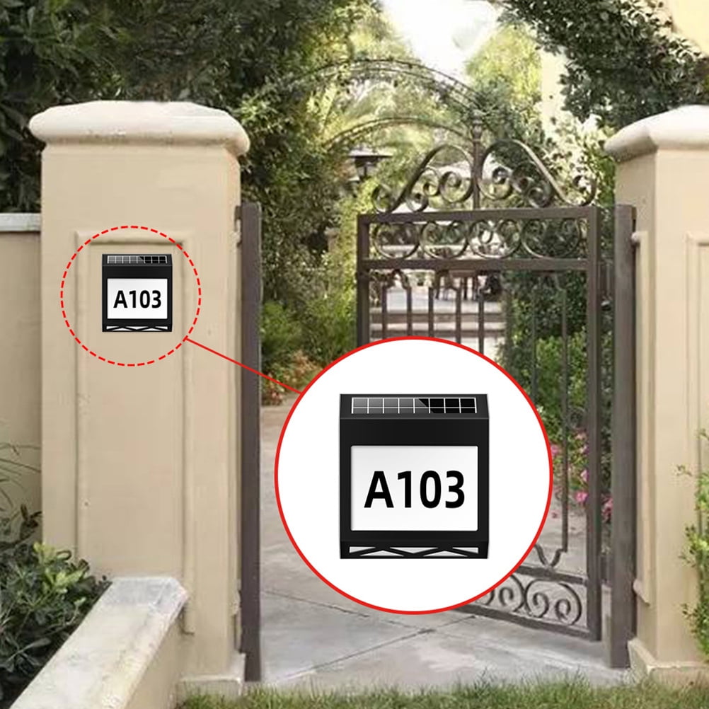 Raindrops Solar Door Number House Numbers for outside Outdoor Lamp ...