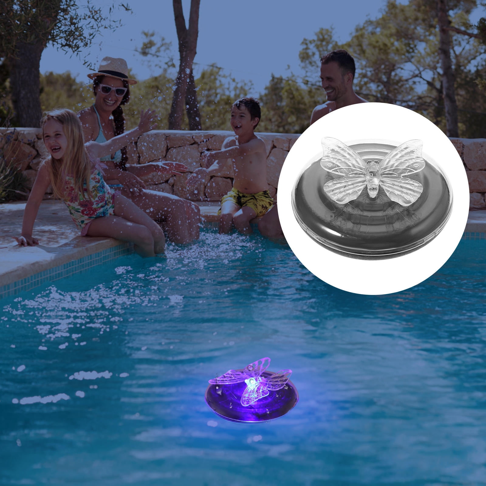 Raindrops Solar Floating Light for Pool Changing Waterproof Plastic ...