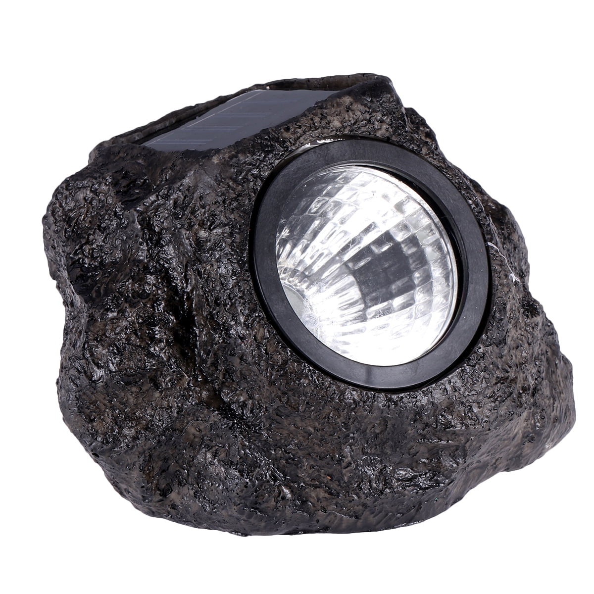 Solar Powered LED Pathway Lights Black Resin and Plastic Weatherproof ...