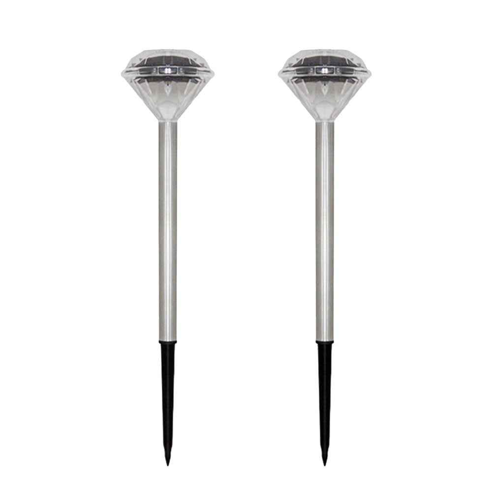 Raindrops Solar Powered LED Pathway Lights Waterproof with Silver Solar ...