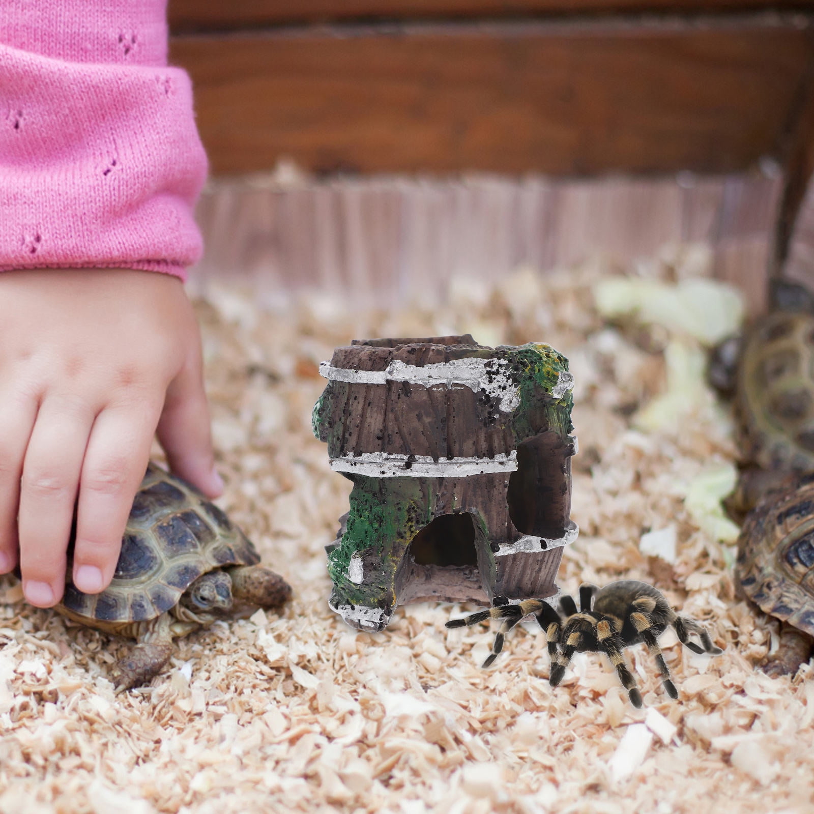 Raindrops Spider Hideout Cave Shrimp Broken Shaped Shelter Aquarium ...