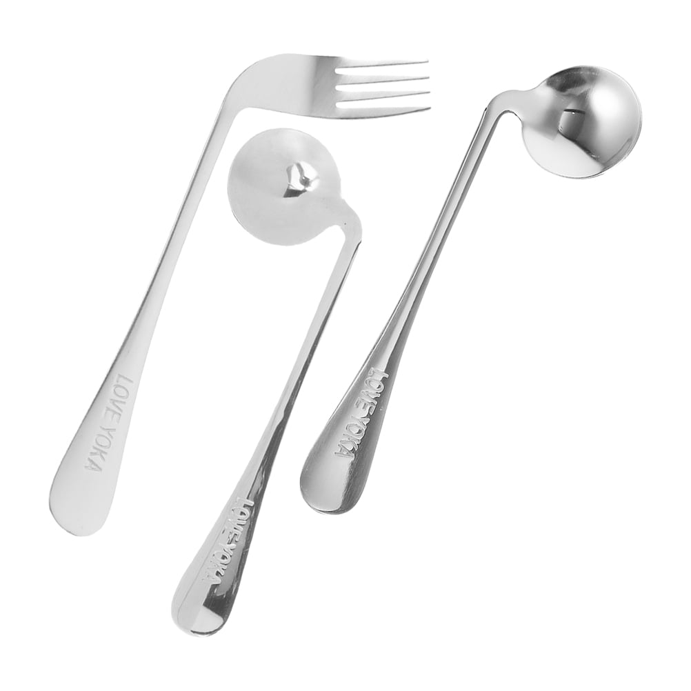 Raindrops - Spoon Ergonomic Spoons Handicapped Elder Silver - Walmart.com