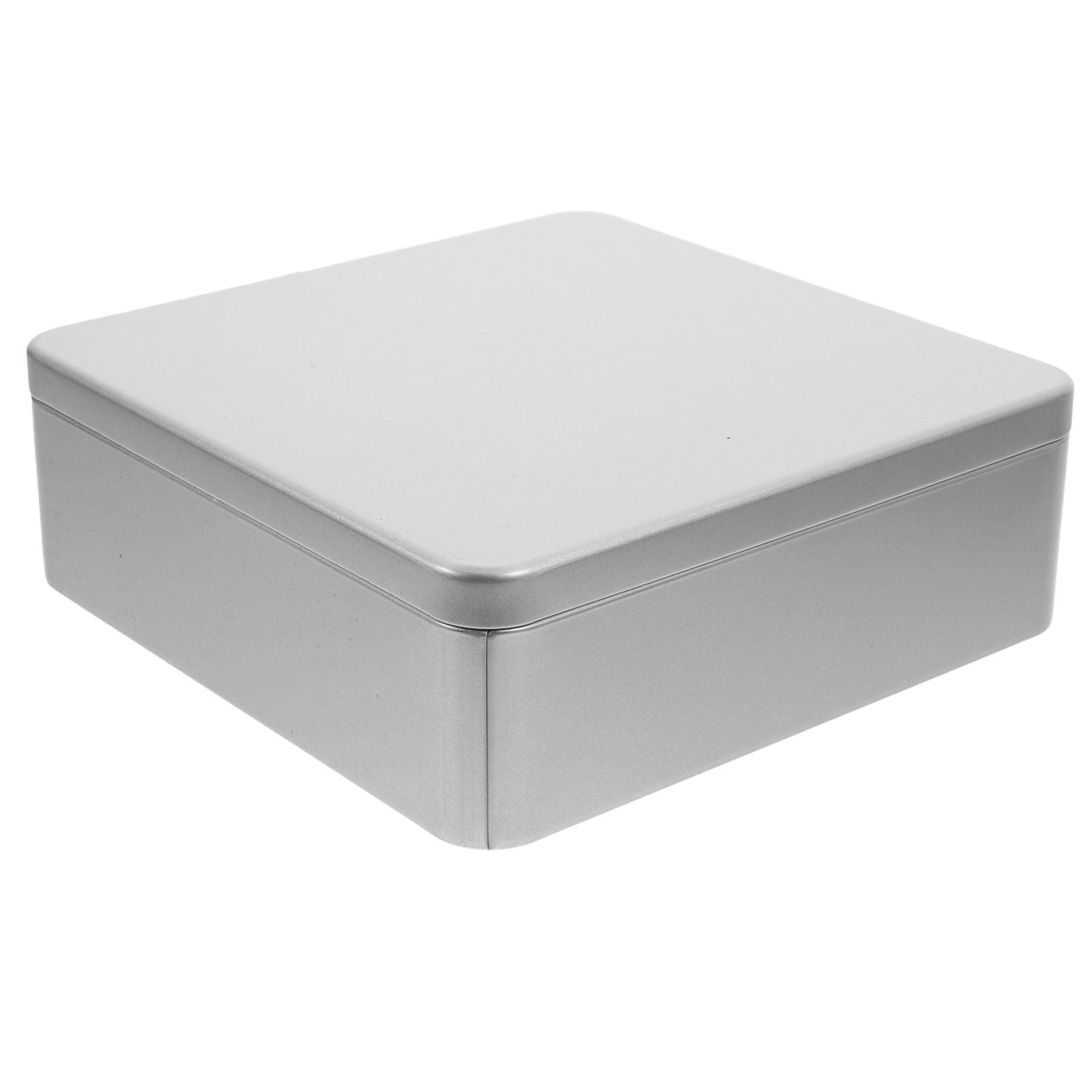 Raindrops Square Metal Storage Tin With Lid For Cookies Candies ...