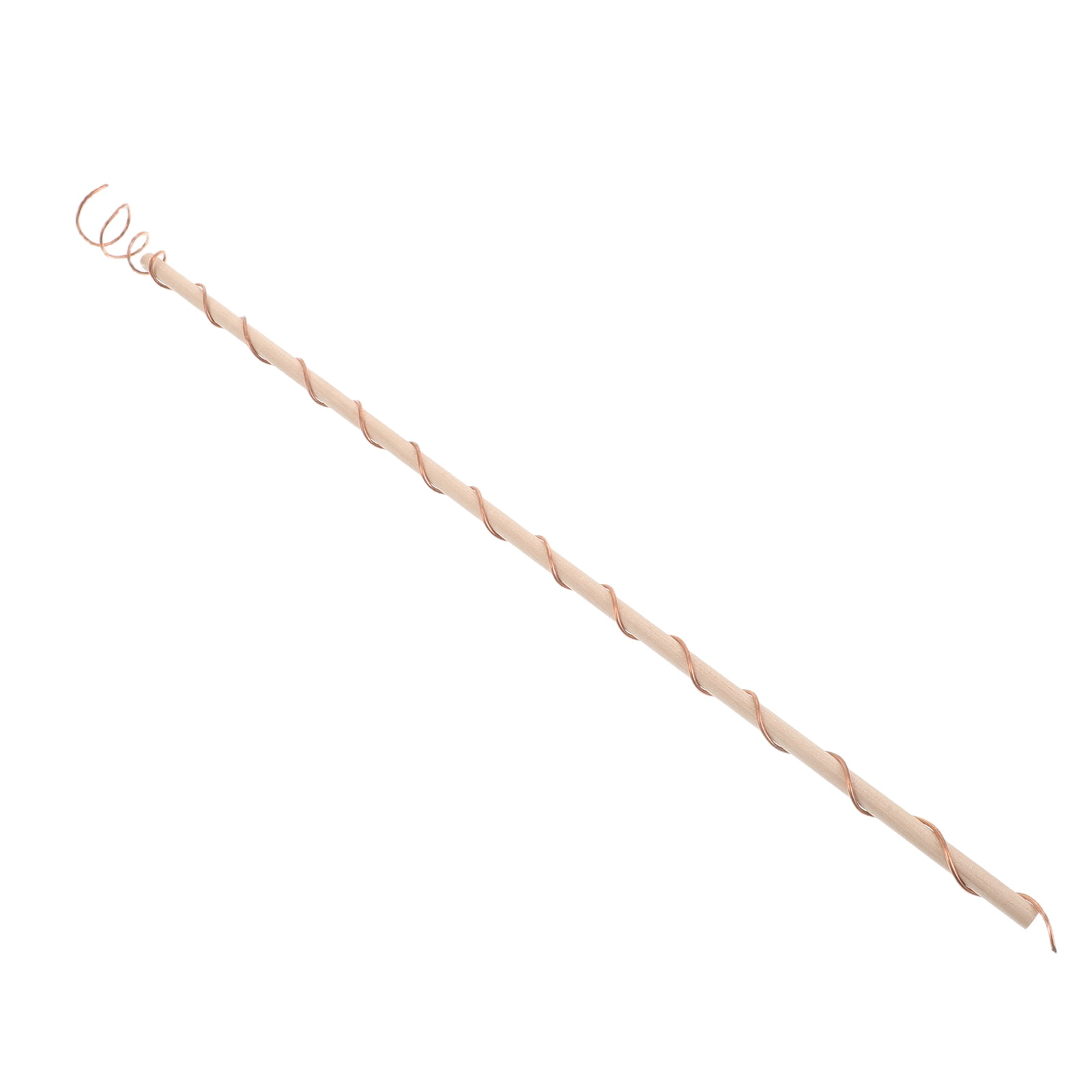 Raindrops Wood and Copper Garden Stakes with Flexible Coil Design for ...