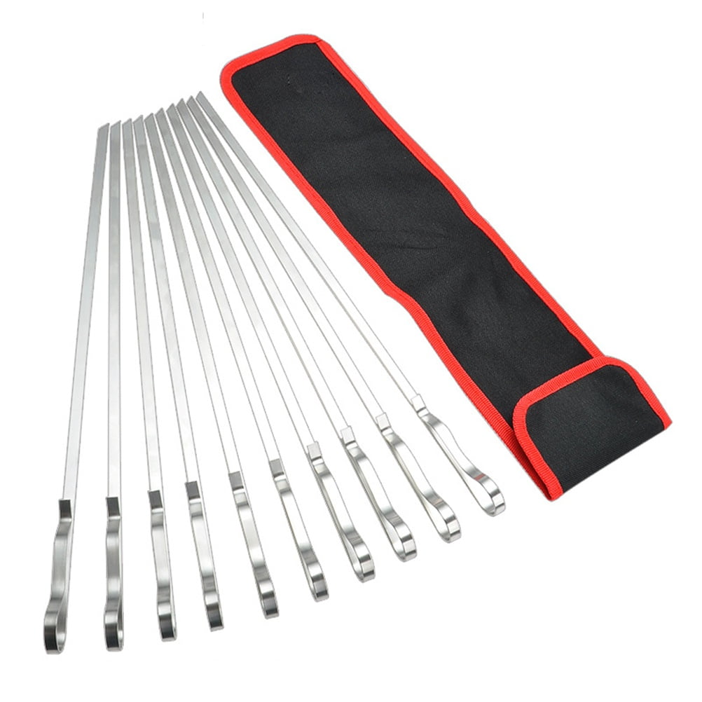Raindrops Stainless Steel BBQ Skewers with Needle Prongs for Outdoor ...