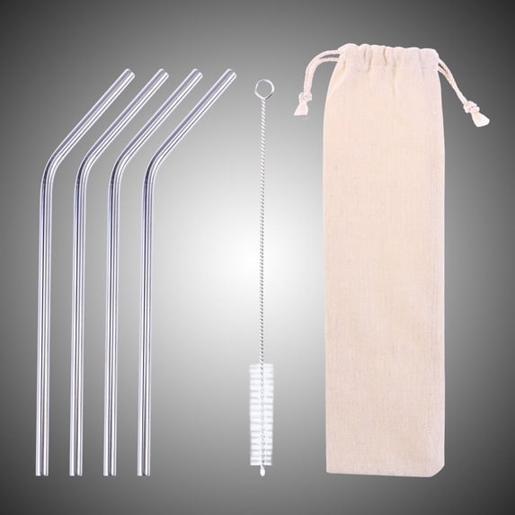 Raindrops Stainless Steel Bent Straw Metallic Taste-free Straws Long ...