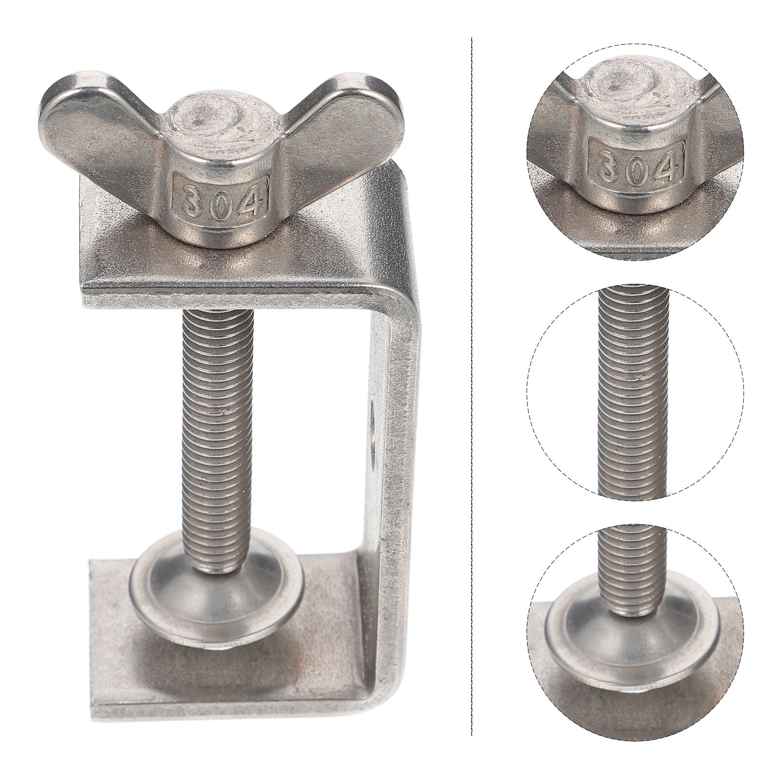 FOMIYES Strong Lightweight Stainless Steel C Clamp Wide Jaw Tiger Clamp ...