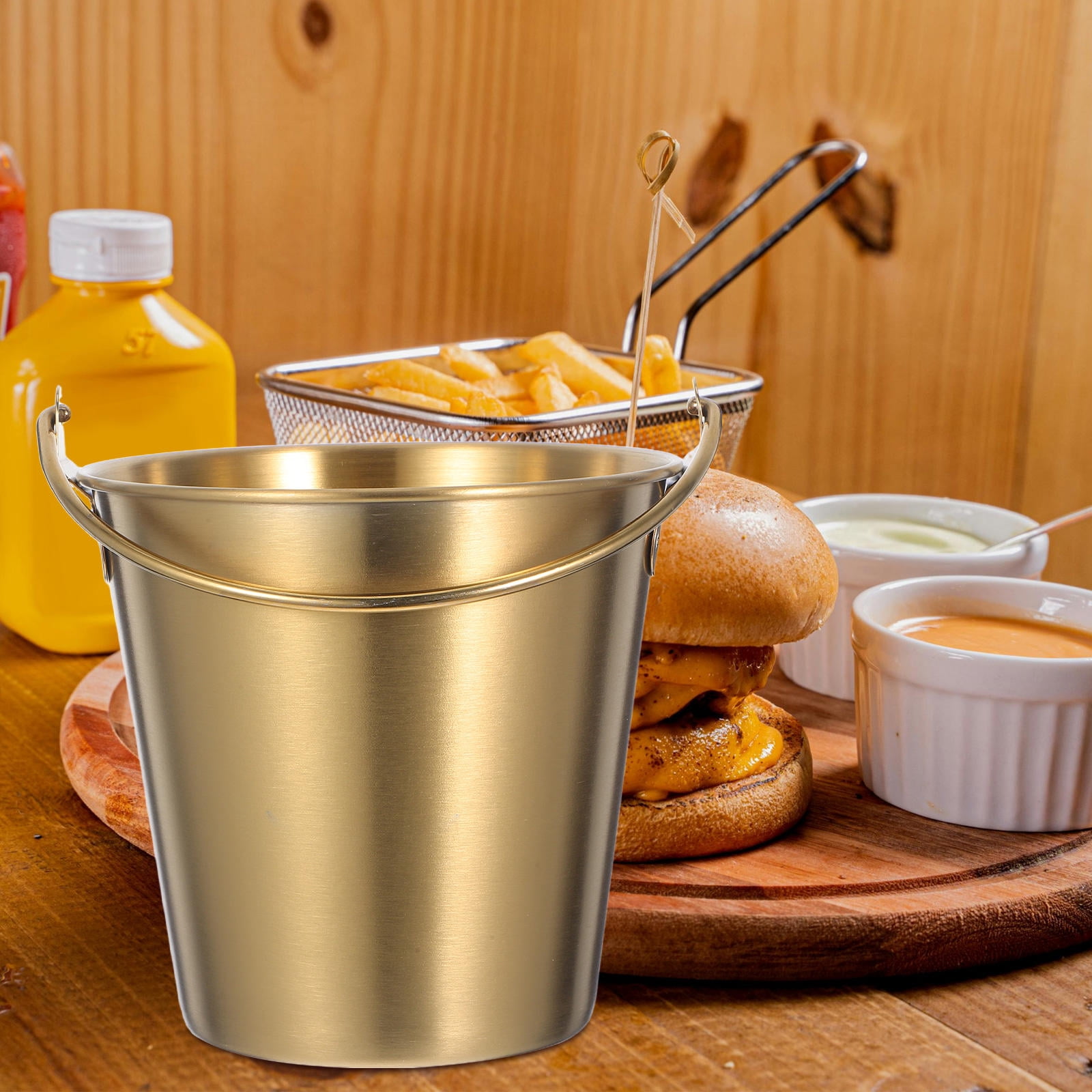 Raindrops Stainless Steel Ice Bucket Wine Chiller for Parties Drink ...