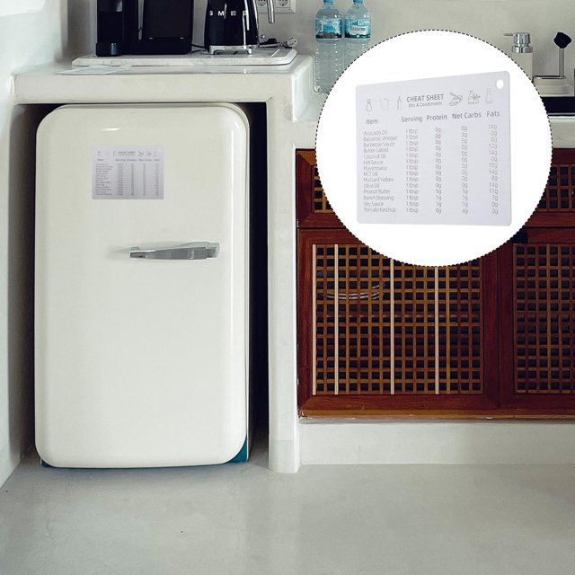 Raindrops Stainless Steel Measurement Conversion Chart Refrigerator ...