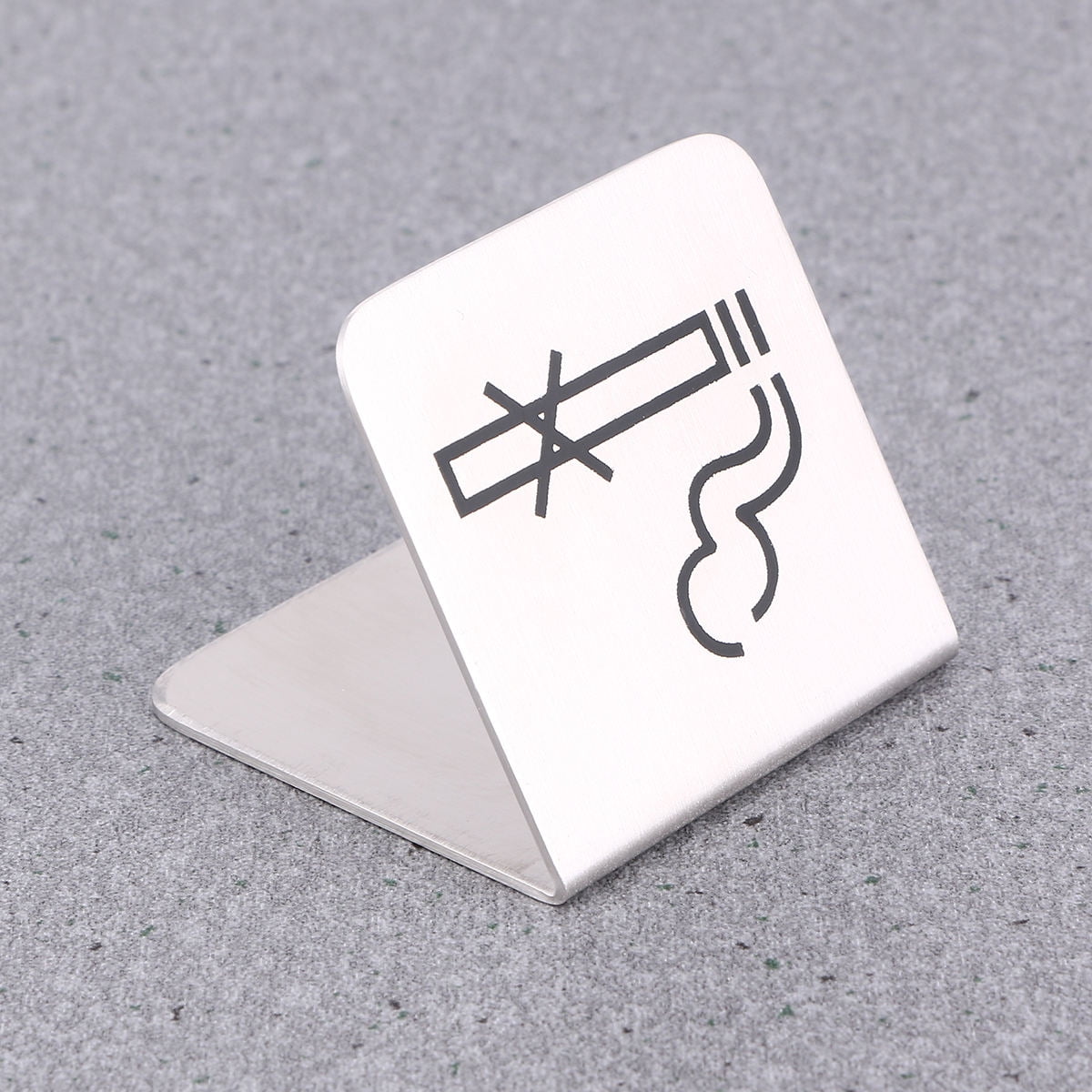 Raindrops Stainless Steel No Smoking Table Tent Sign Double Side Free ...