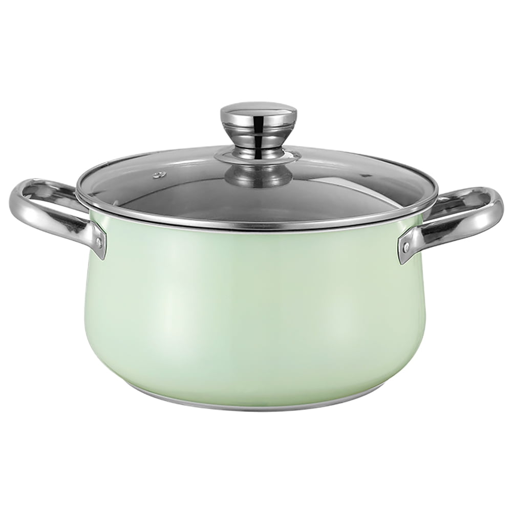 Raindrops Stainless Steel Saucepot Lidded Food Stewpot Double Handle ...