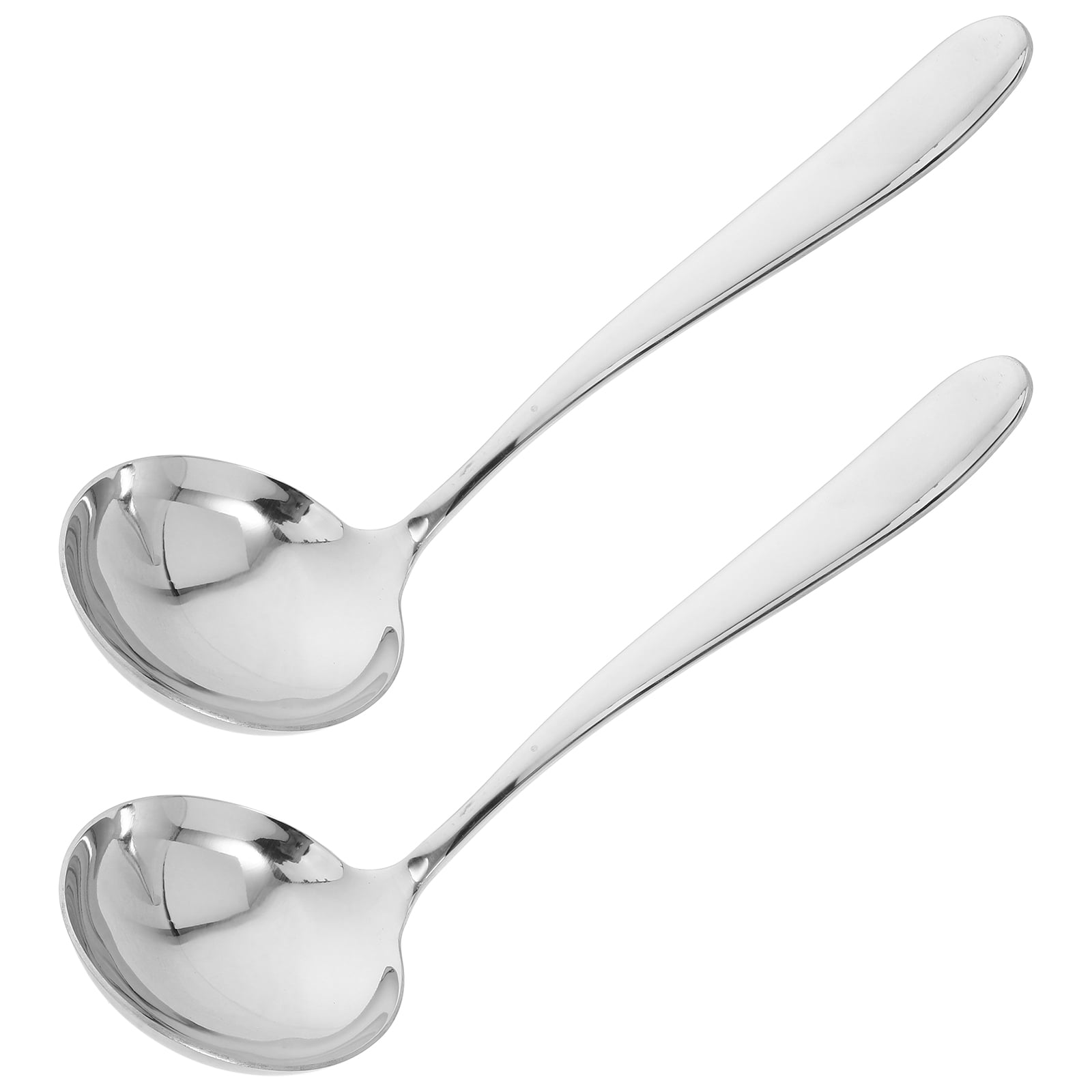 Raindrops Stainless Steel Spoon Long 2Pack Ergonomic Soup Ladles 7.6 ...