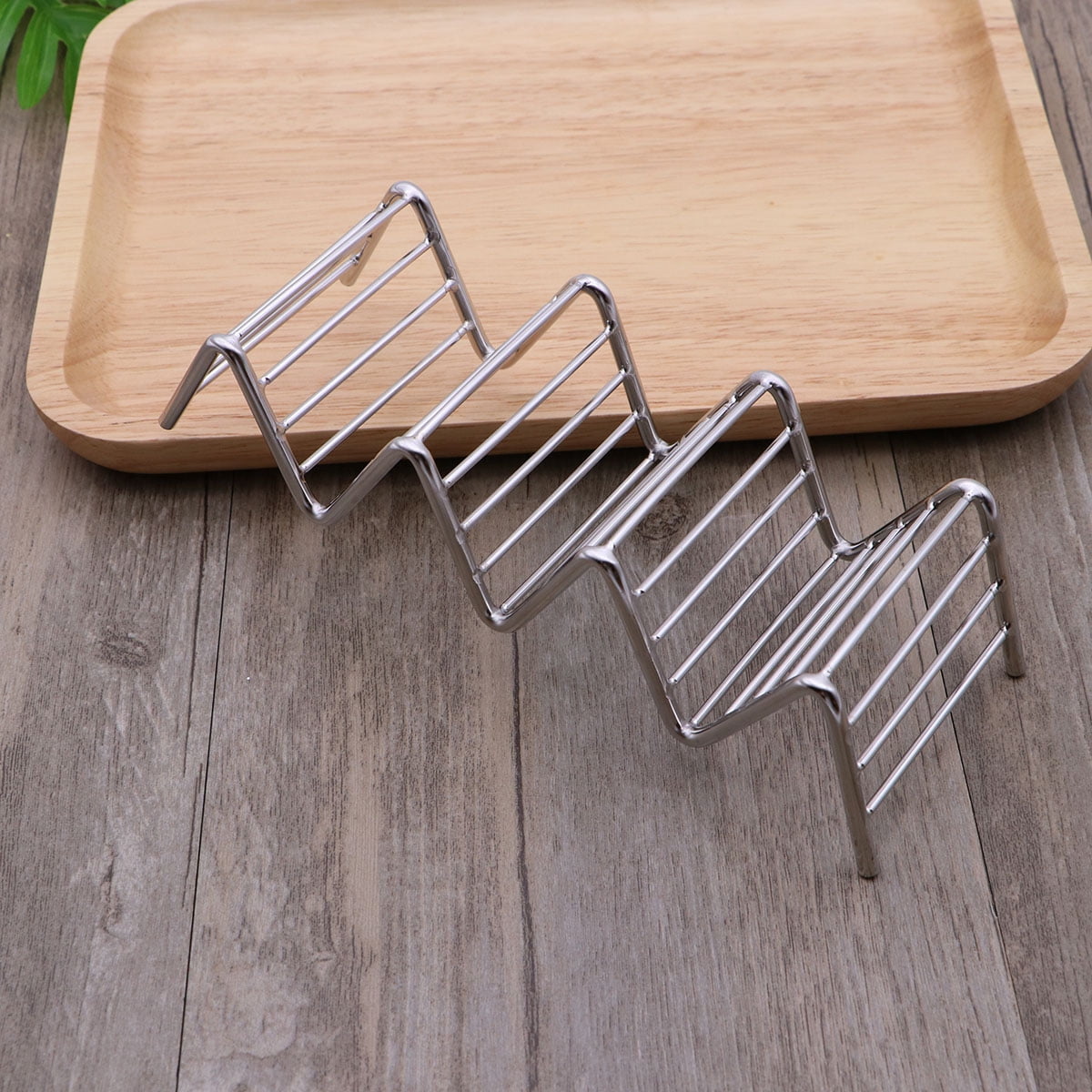 Raindrops Stainless Steel Taco Rack Stand Taco Holder Hold 3 or 4 Hard ...