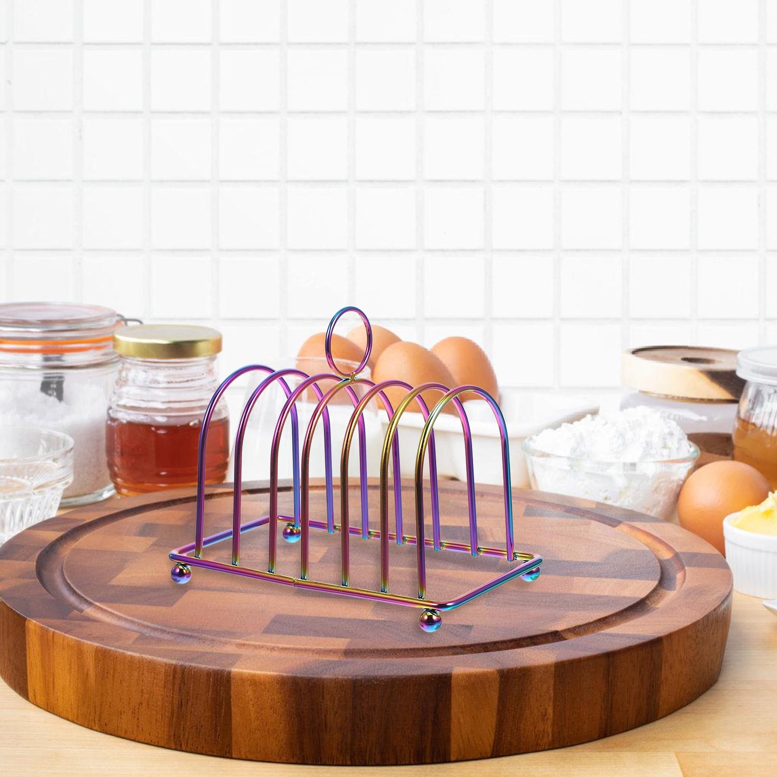 Raindrops Stainless Steel Toast Holder for Bread Slices Versatile ...