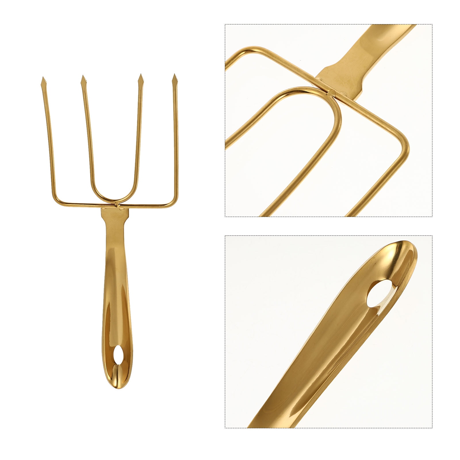 DEMACRIO Turkey Lifting Fork Stainless Steel Golden 1Pack 11.4X4.3X0 ...