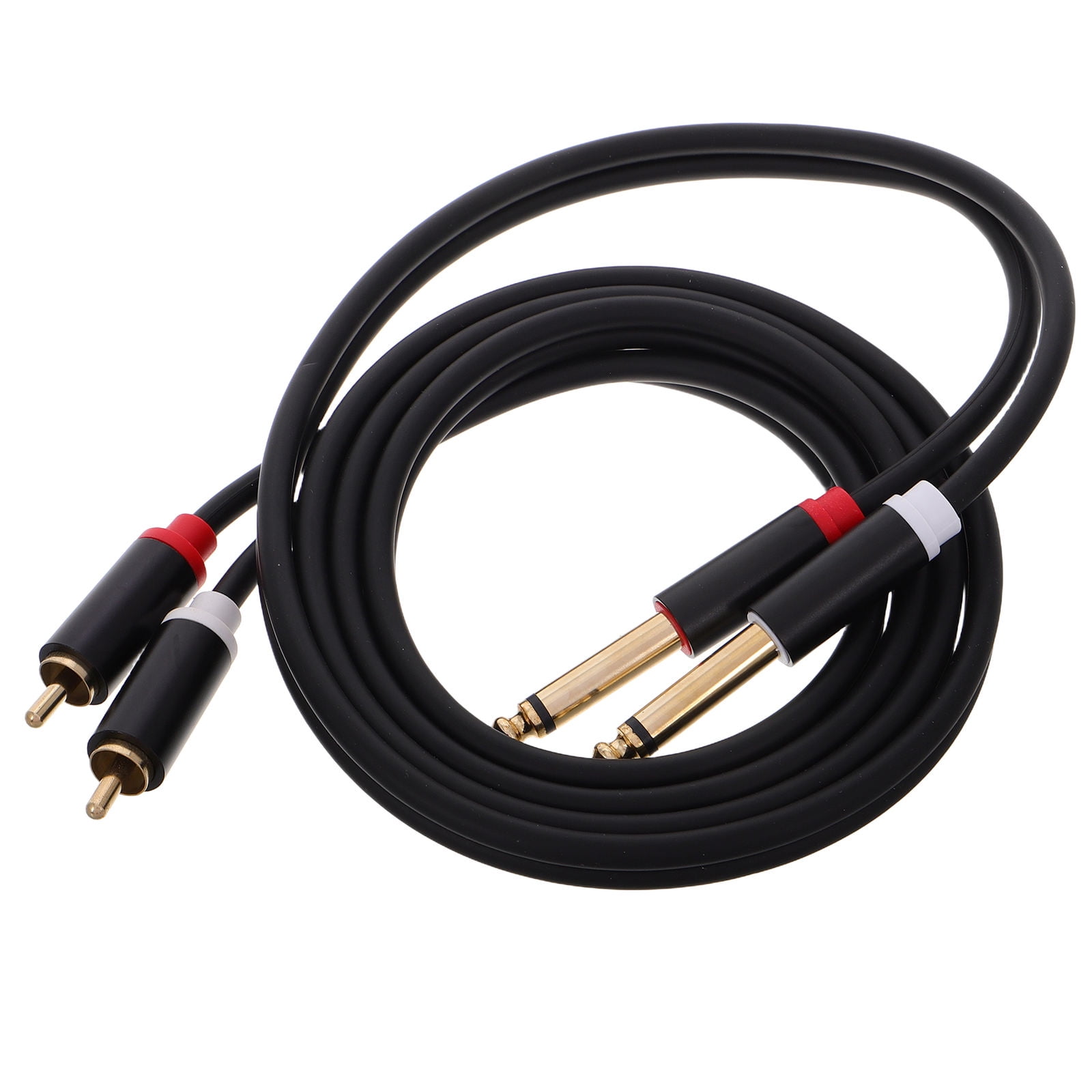 Raindrops Dual to Dual 6.35mm Stereo Audio Cable Mixer with Plated Ends ...