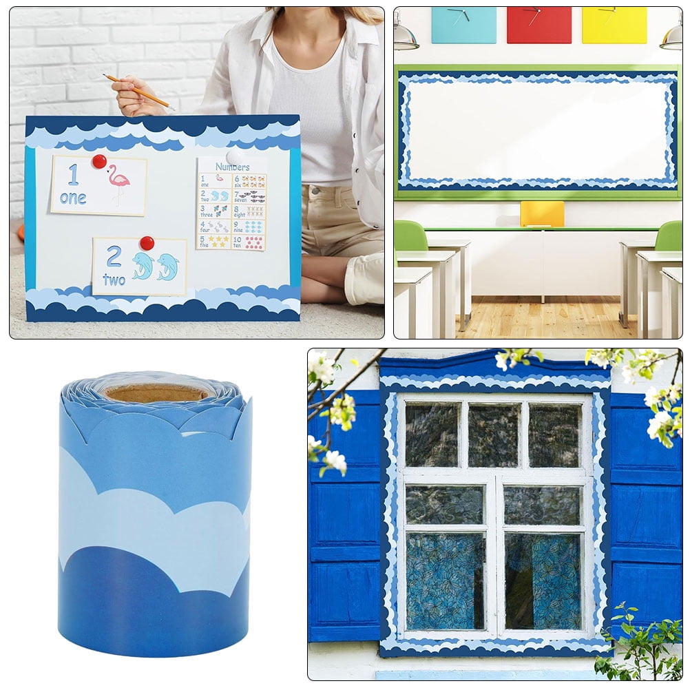 Raindrops Sticker Borders for Bulletin Board Cloud Border Sticker 500 ...