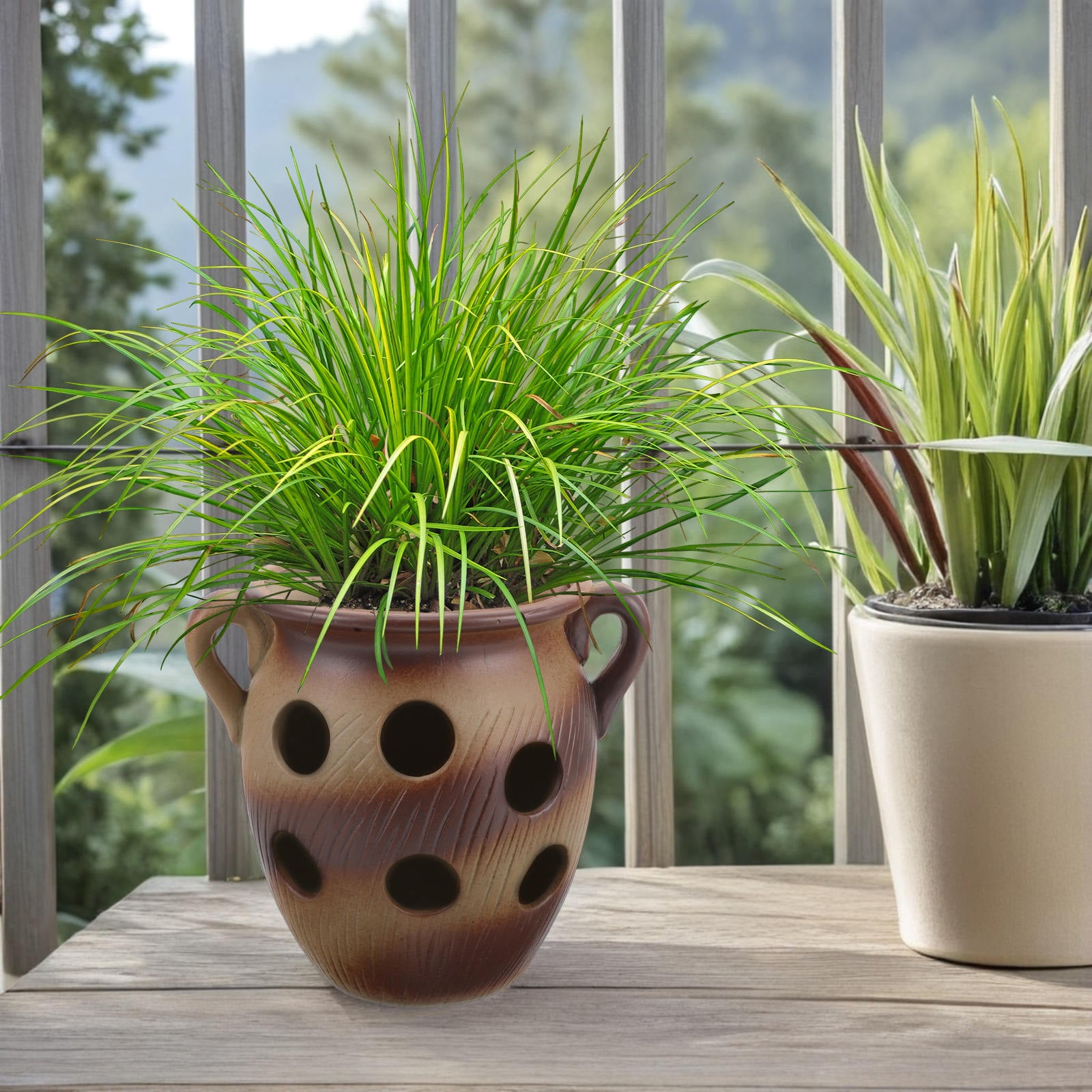 Raindrops Strawberry Jar Planter,terracotta Planter Pots Multi Opening ...