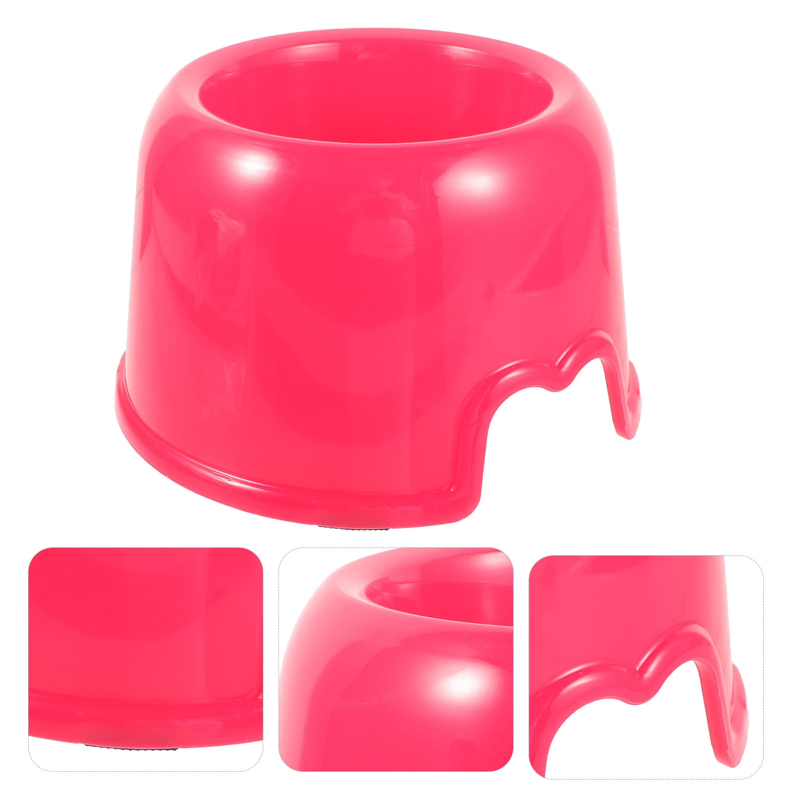 Raindrops Sturdy Plastic Dog Bowl for Small Puppies with Adorable Red ...