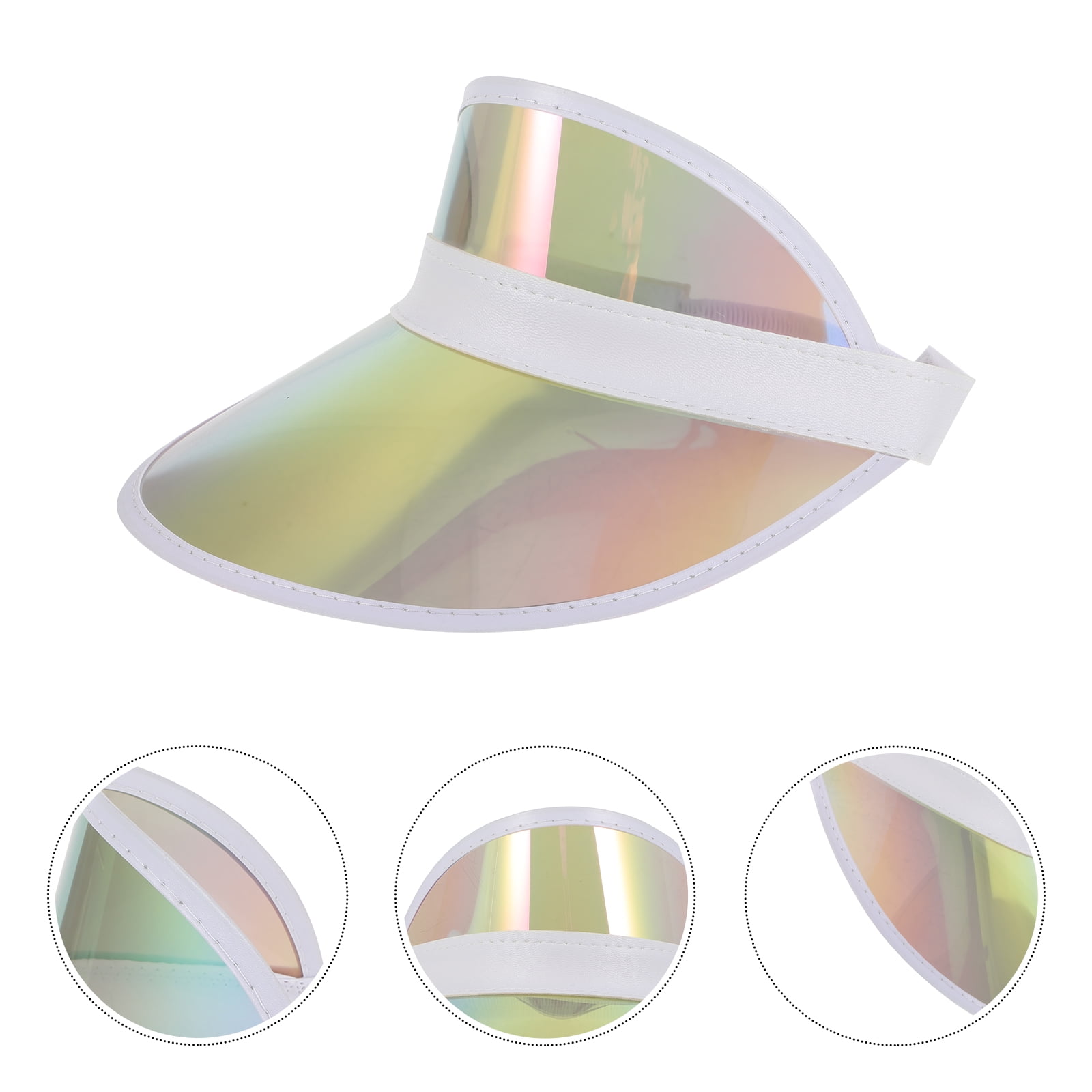 Raindrops Stylish Clear visor Hat for Women with Wide Brims Plastic ...