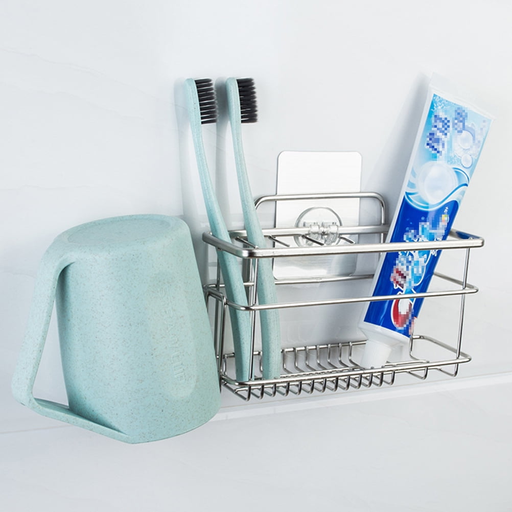 Raindrops Suction Cup Rack Stainless Steel Storage Shelves Cups Hooks ...