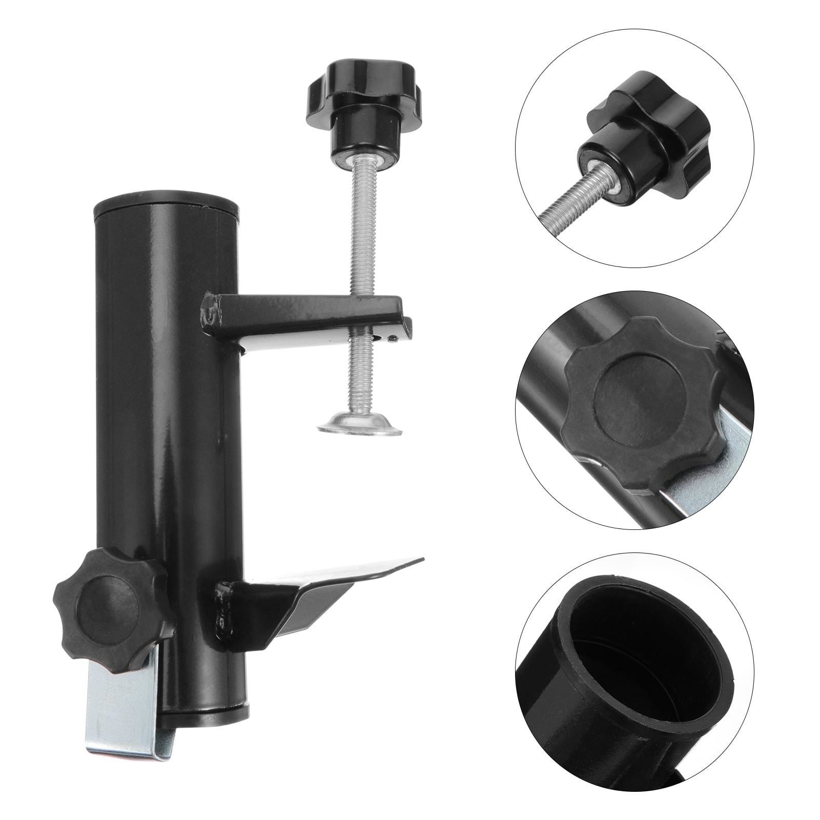 Raindrops Umbrella Clamp for Deck Parasol Bracket Holder Black Metal ...
