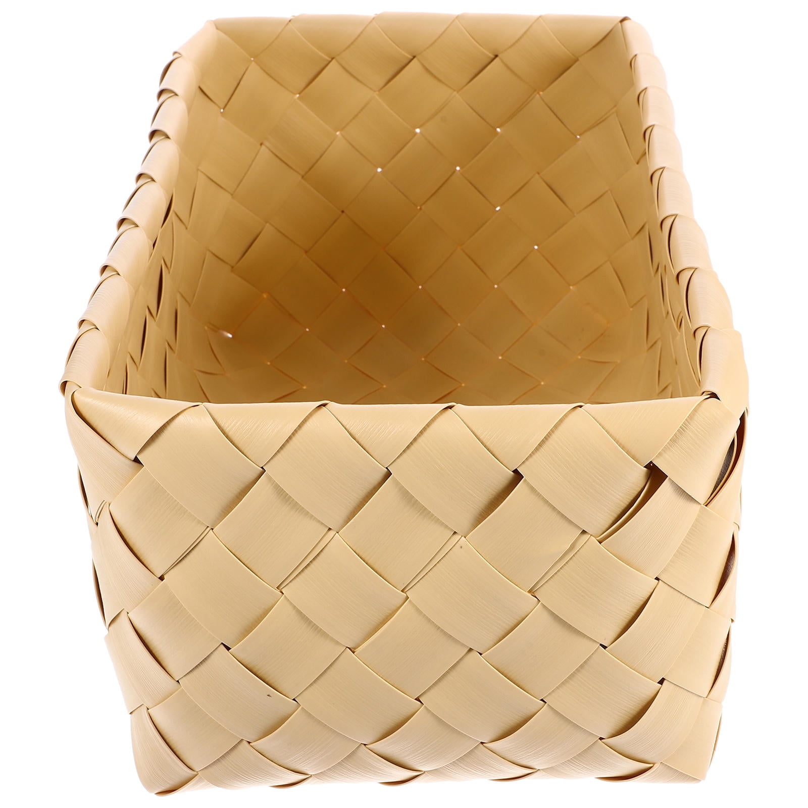 USHOBE Khaki Woven Storage Basket Multi-Function Storage Basket ...