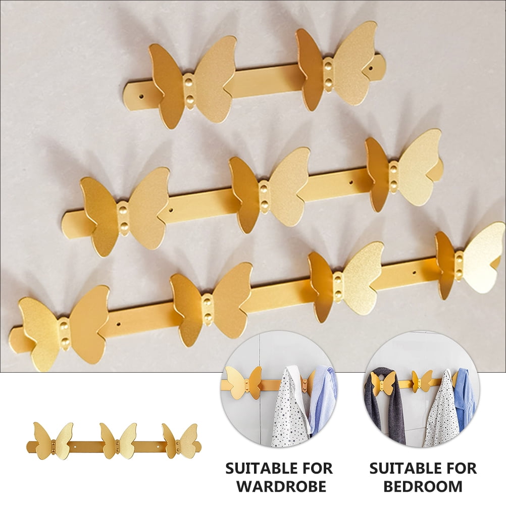 Raindrops Sundries Organizing Hook Metal Coat Butterfly Back of Door ...