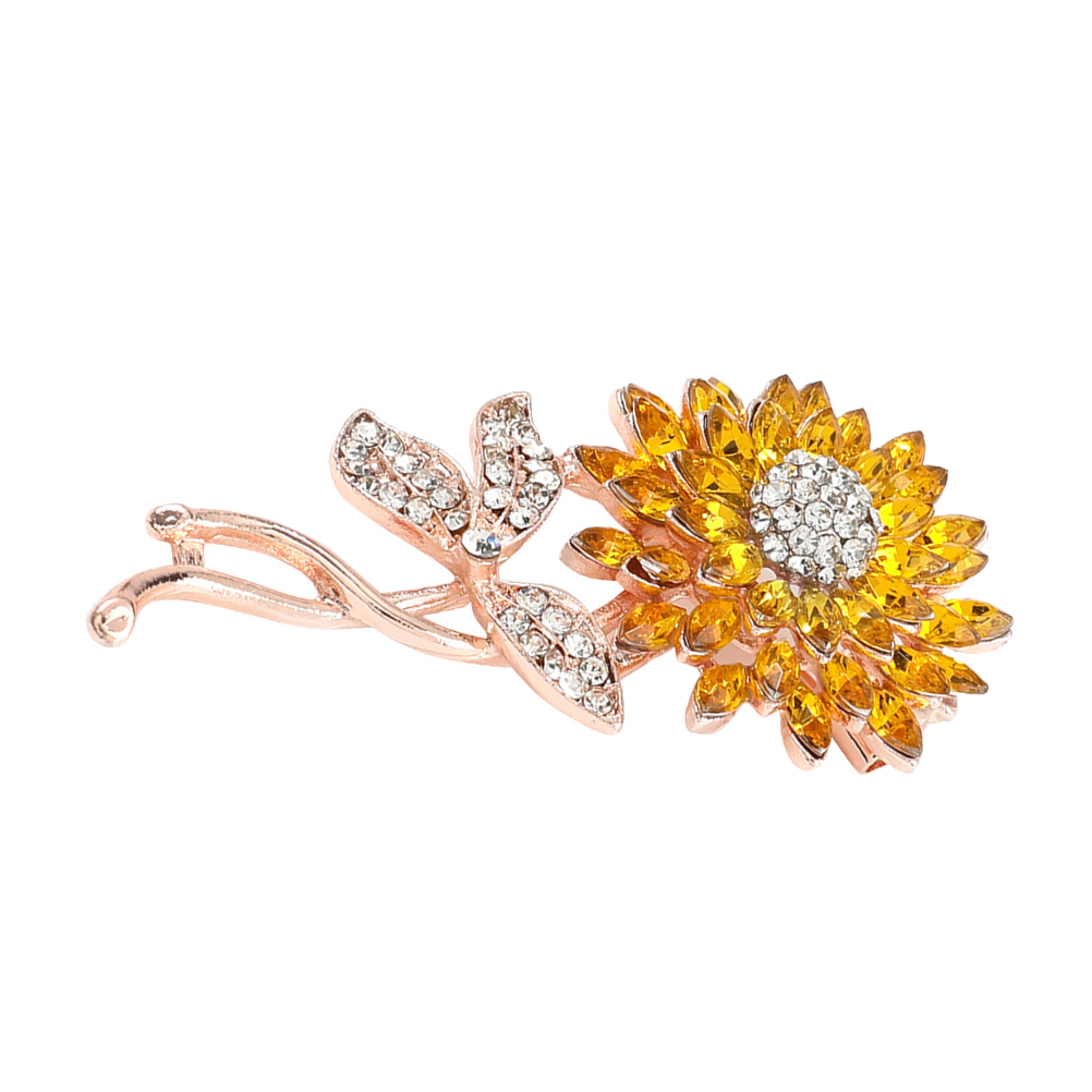 Raindrops Sunflower Brooch Clothes Brooch Pin Women Brooch Ornament ...