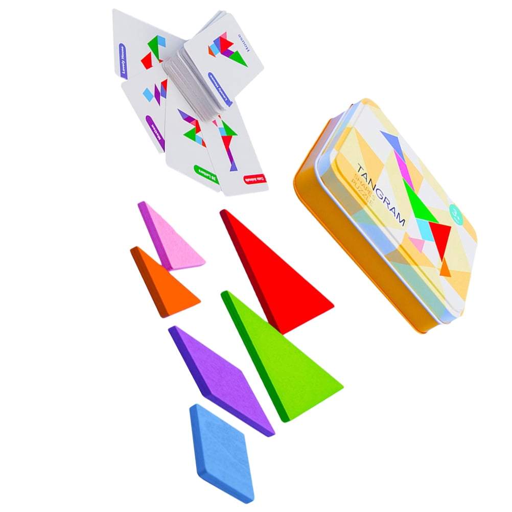 Raindrops Tangram Wooden Puzzle Game Kids for Toys Child Colorful ...
