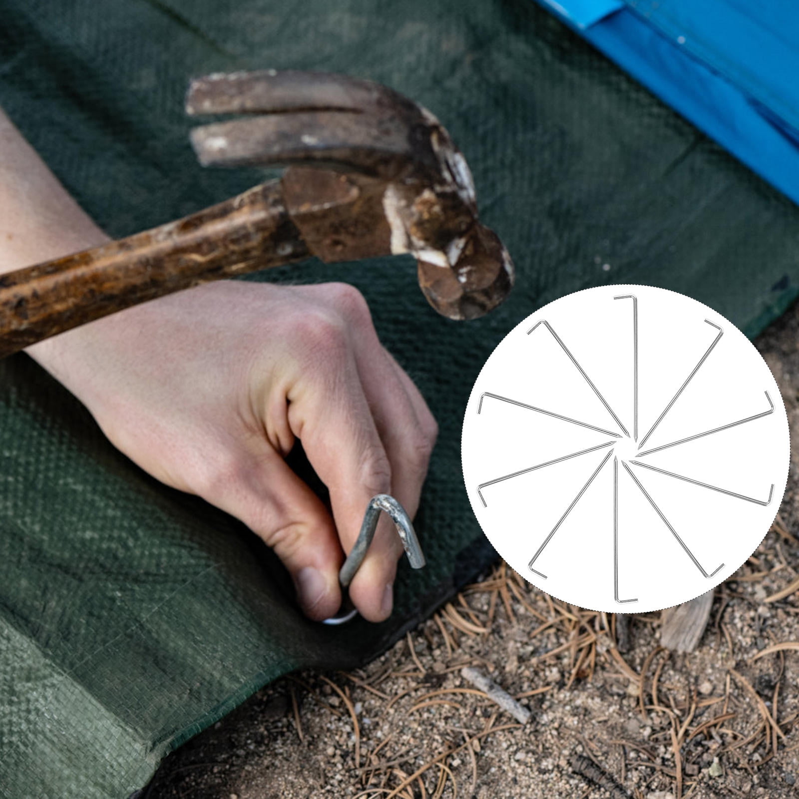 Raindrops Metal Tent Pegs, -Resistant Stakes for Camping, Outdoor ...