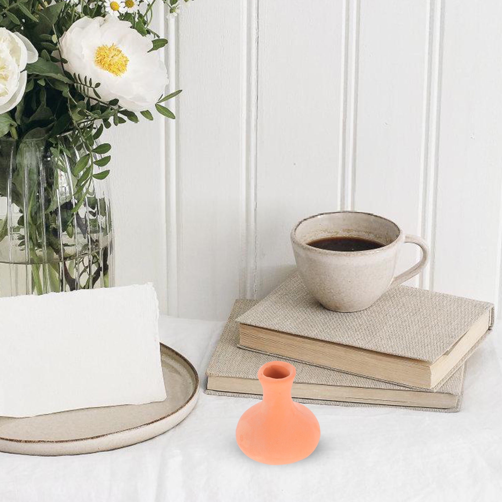 Raindrops Terracotta Clay Flower Pots Dollhouse Miniature Clay Pot ...