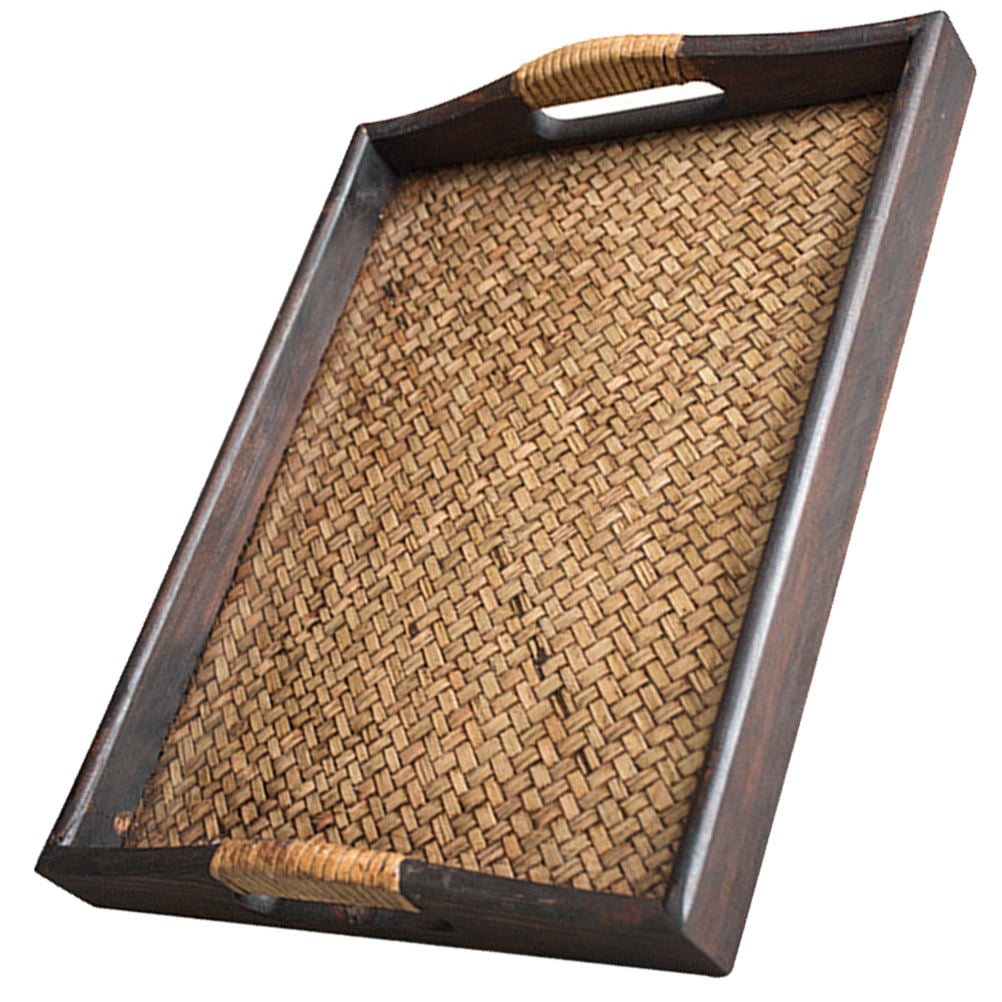Raindrops Thai Rattan Tray Foot Stool Platter Containers Food Trays ...