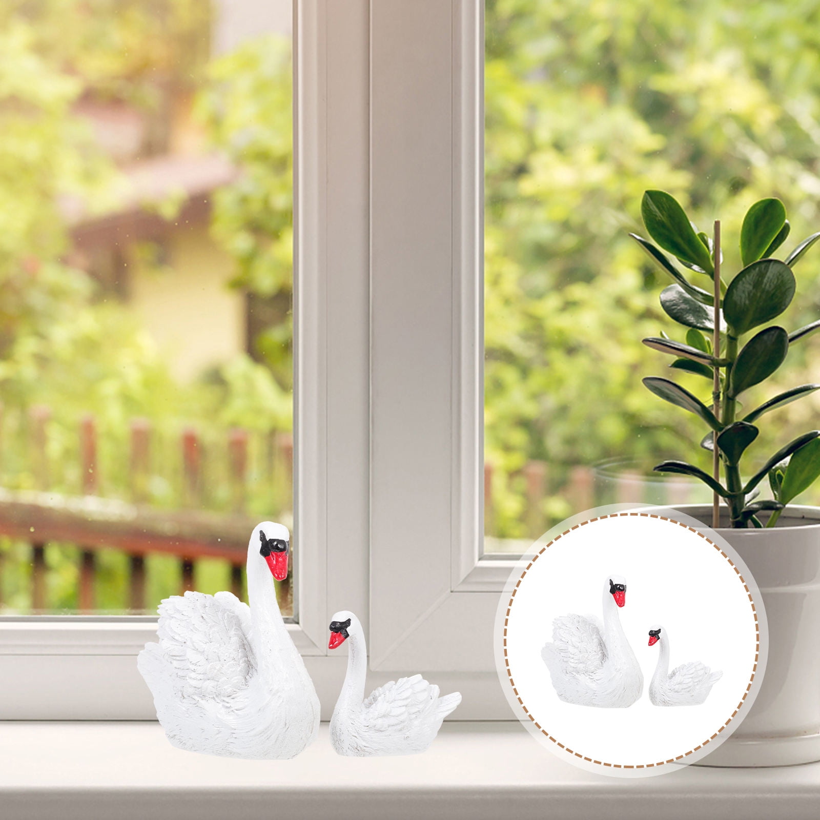 DEMACRIO Family Swan Figure White Pair 2.4x1.2x2.2in - Walmart.com