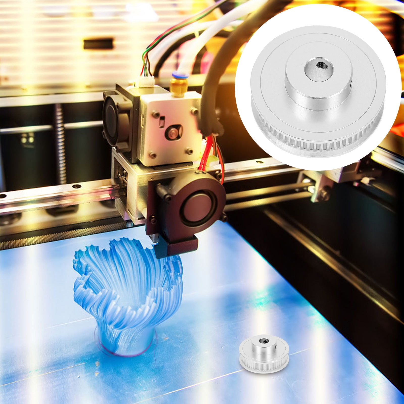 Raindrops Timing Belt Wheel 3D Printer Belt Pulley Replacement Timing ...