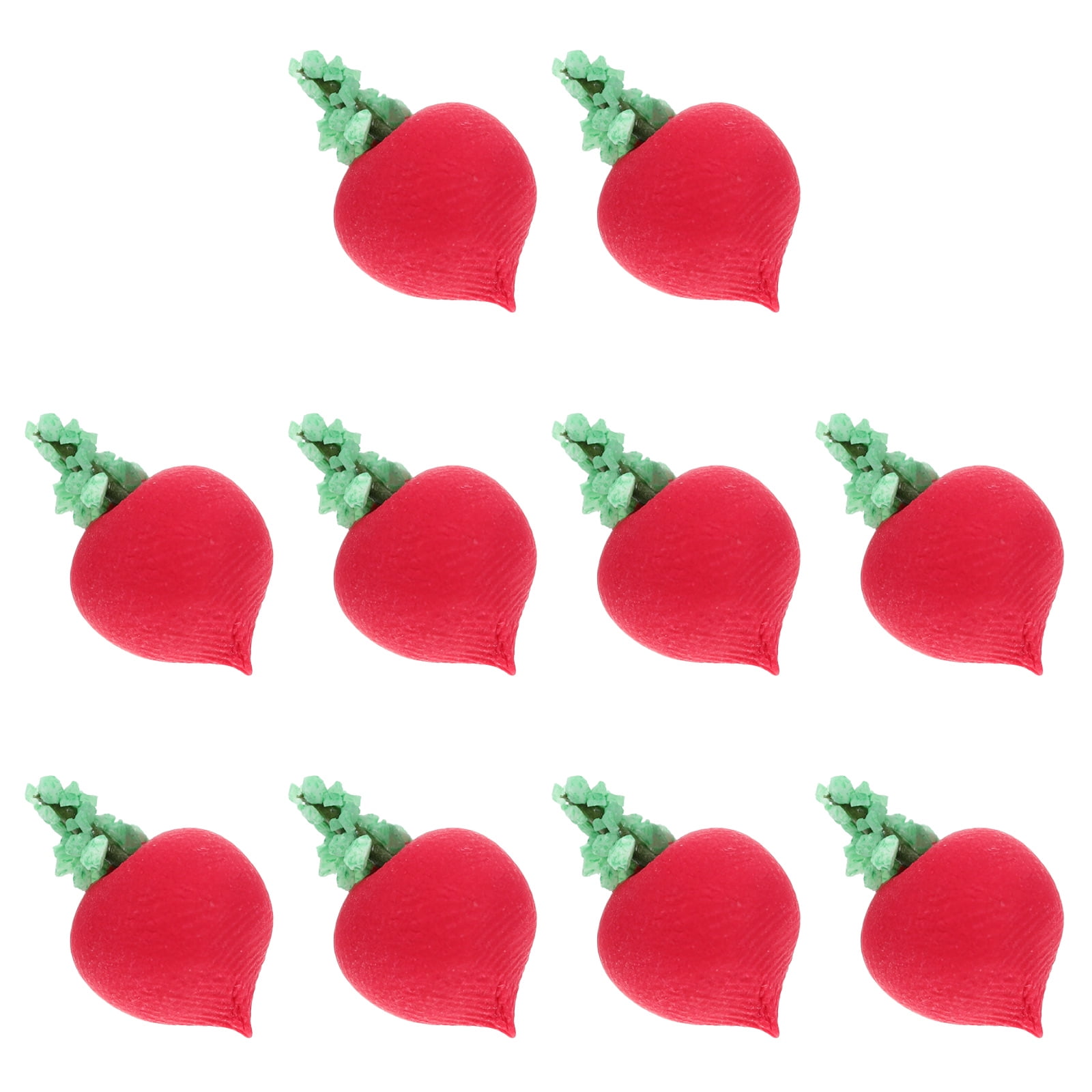 Raindrops Tiny House Kit Mini Vegetables Made of Resin for Decor Red ...