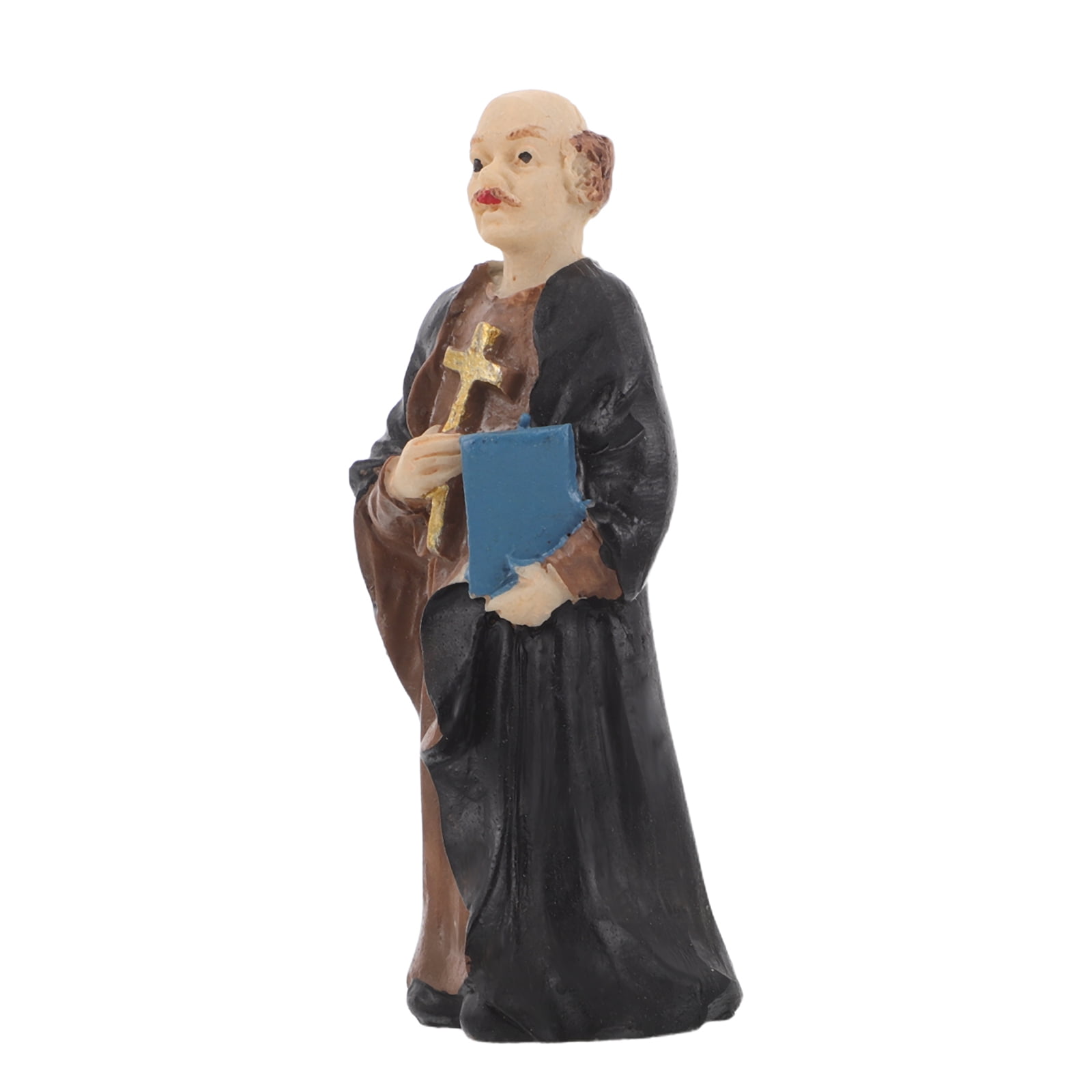 Raindrops Tiny Priest Figurine Resin Sand Table Sculpture Decorative ...