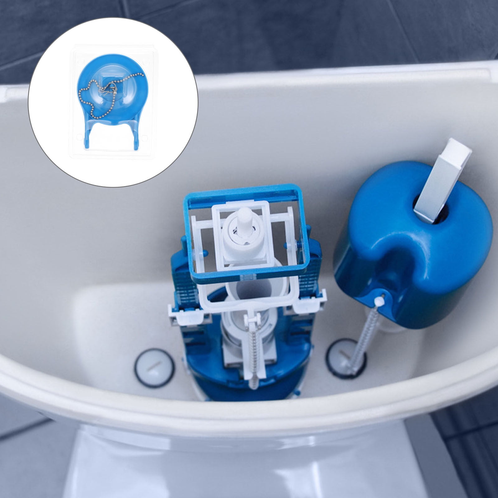 Raindrops Toilet Flapper Replacement Durable PVC Blue Flapper for ...