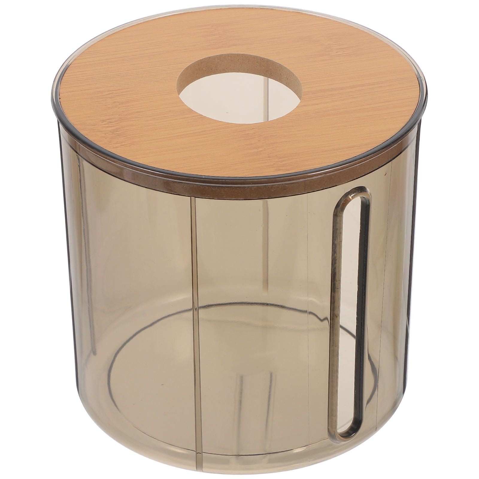 Raindrops Toilet Paper Roll Dispenser with Wooden Lid Decorative Round ...